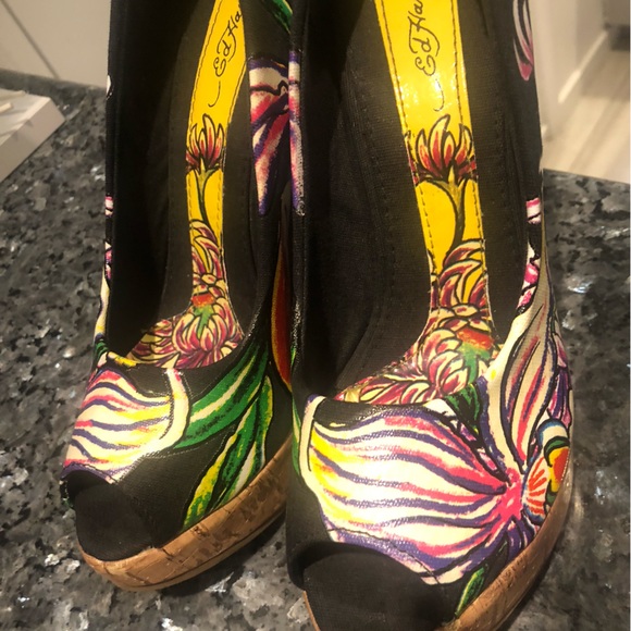 Ed Hardy | Shoes | Ed Hardy Vintage High Heels | Poshmark